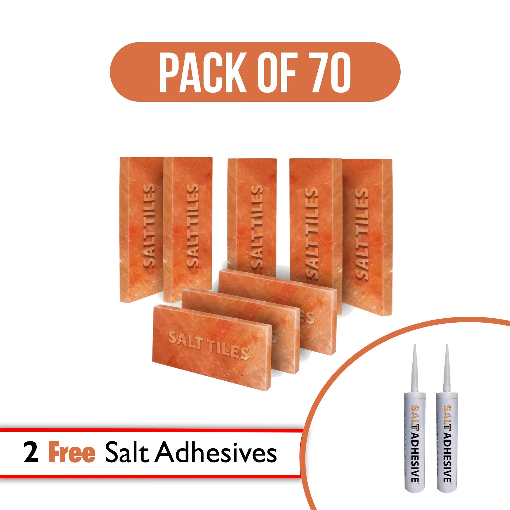 Pink Salt Tiles For Walls - Pack of 70 With 2 Free Salt Adhesive ...